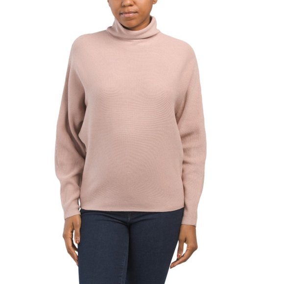 GREIGE | Sweaters | Greige Beige Ribbed Funnel Neck Sweater | Poshmark